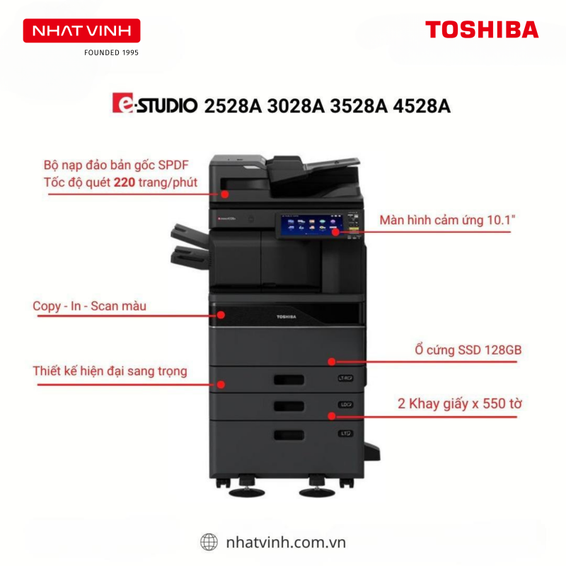 Máy Photocopy A3 Đen Trắng Toshiba e-Studio 3028A