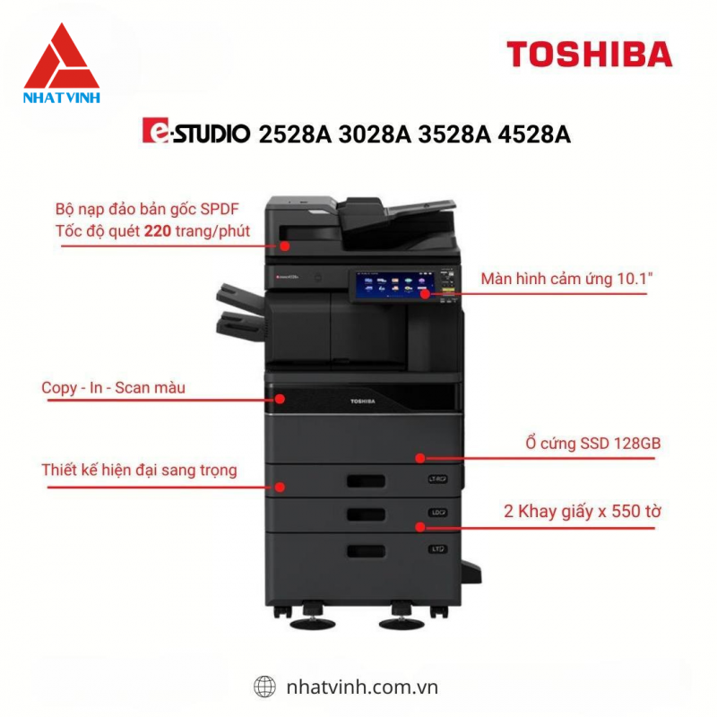 Máy Photocopy A3 Đen Trắng Toshiba e-Studio 3028A